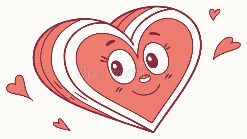Heart with Face, Cute Heart Character for Love and Affection Vector ...