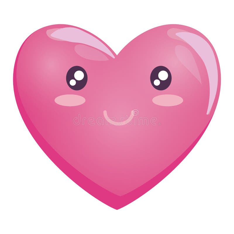 Heart Face Emoticon Character Stock Vector - Illustration of holiday ...
