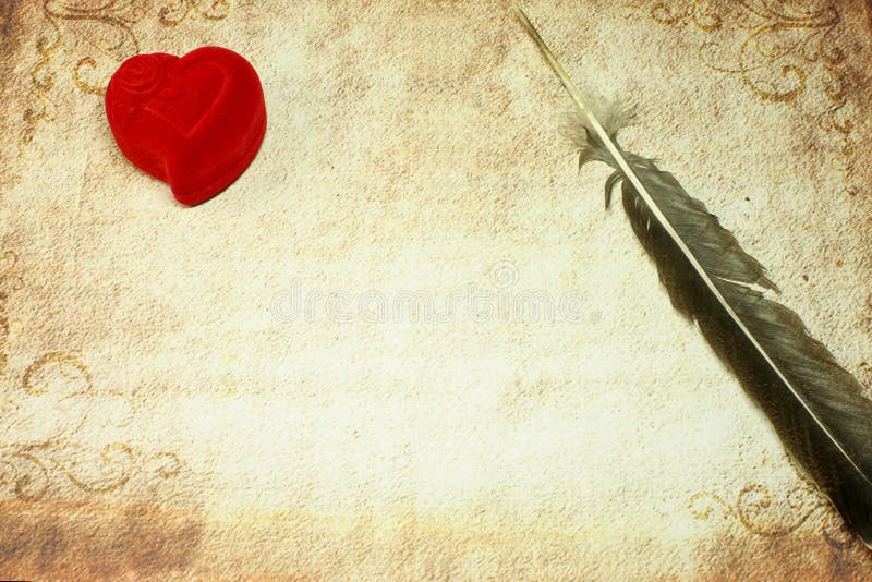 Heart and feather stock image. Image of gift, text, ancient - 13090689