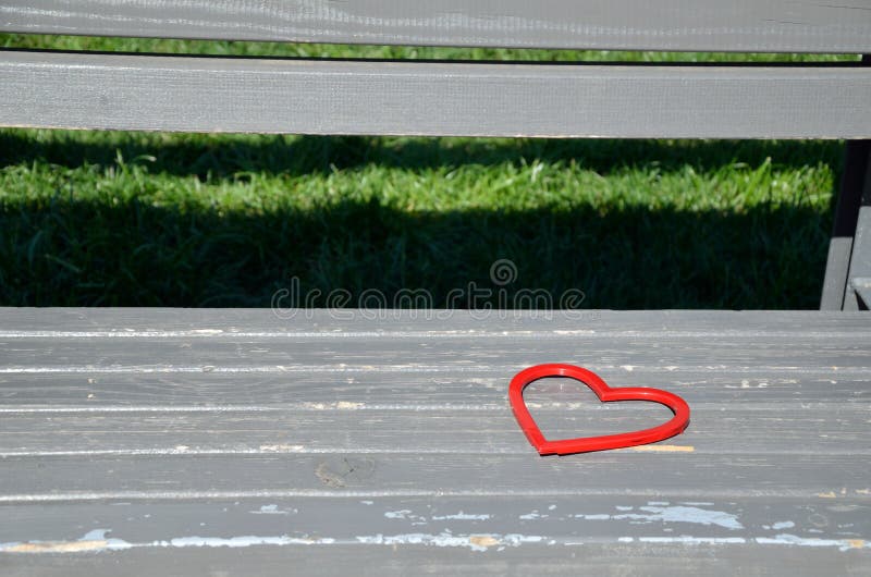 Heart Figure on Bench stock image. Image of retro, sunlight - 70603445