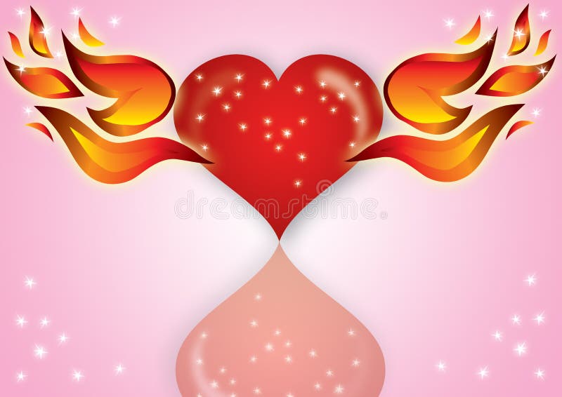 Red Heart-devil Isolated on Gradient 3D Stock Illustration ...