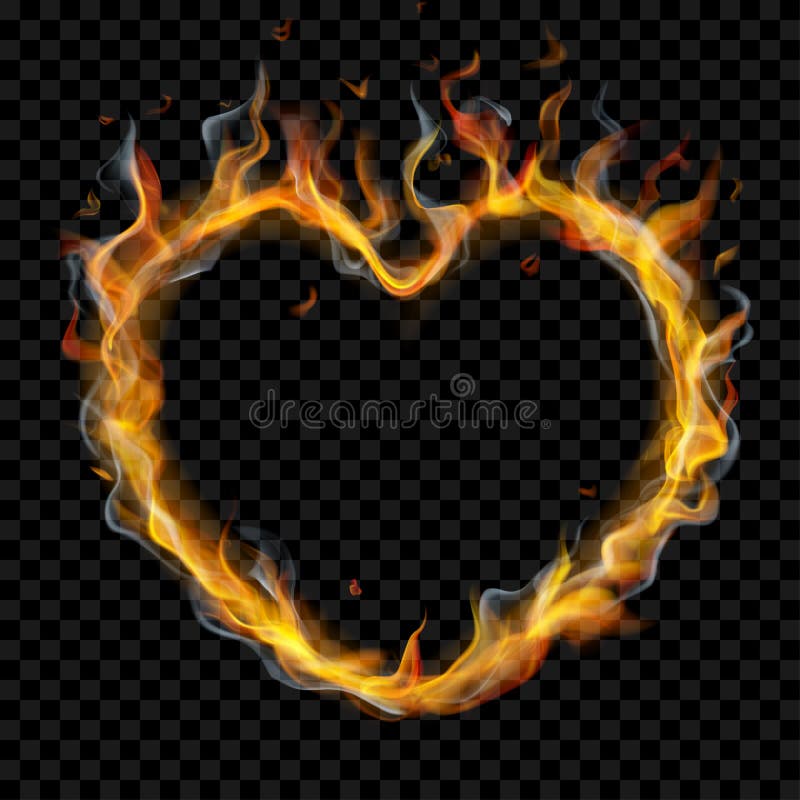 Heart Fire Realistic Stock Illustrations – 385 Heart Fire Realistic ...