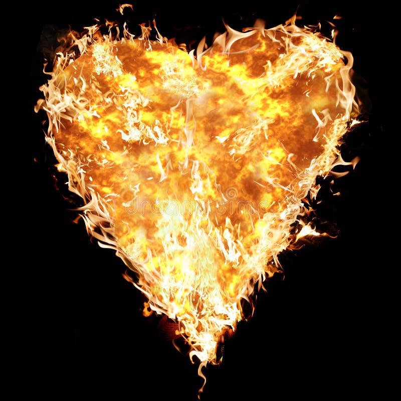 Heart of fire stock illustration. Illustration of photomanipulation ...