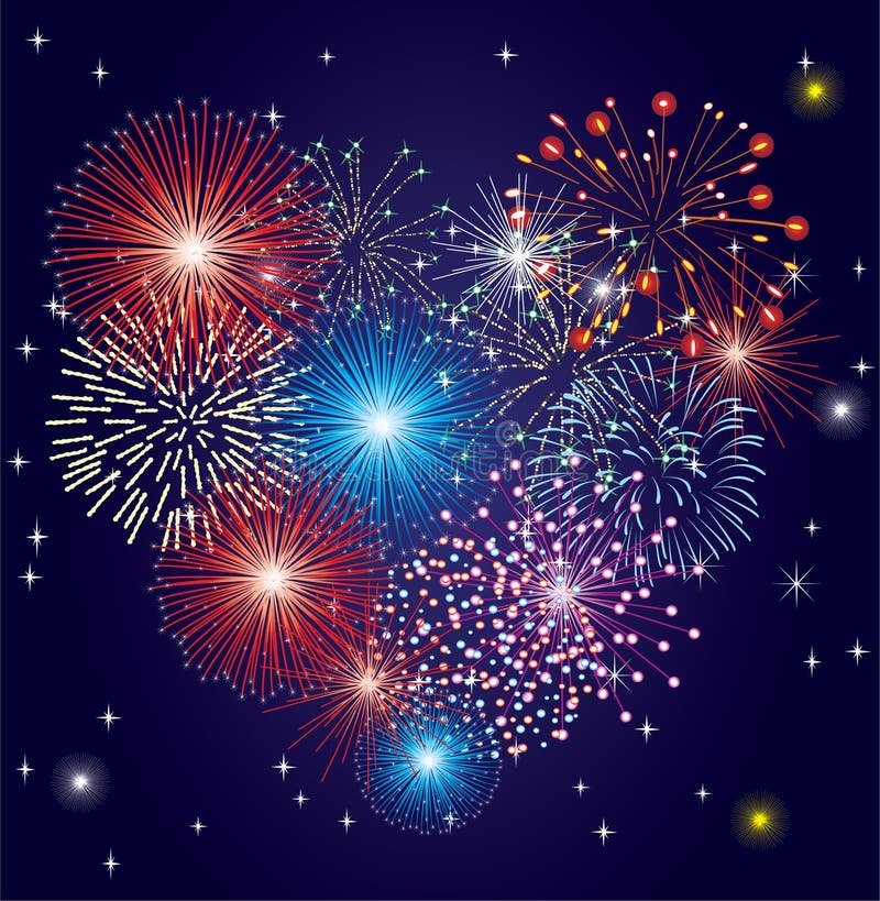 Heart firework stock vector. Illustration of beautiful - 22906058