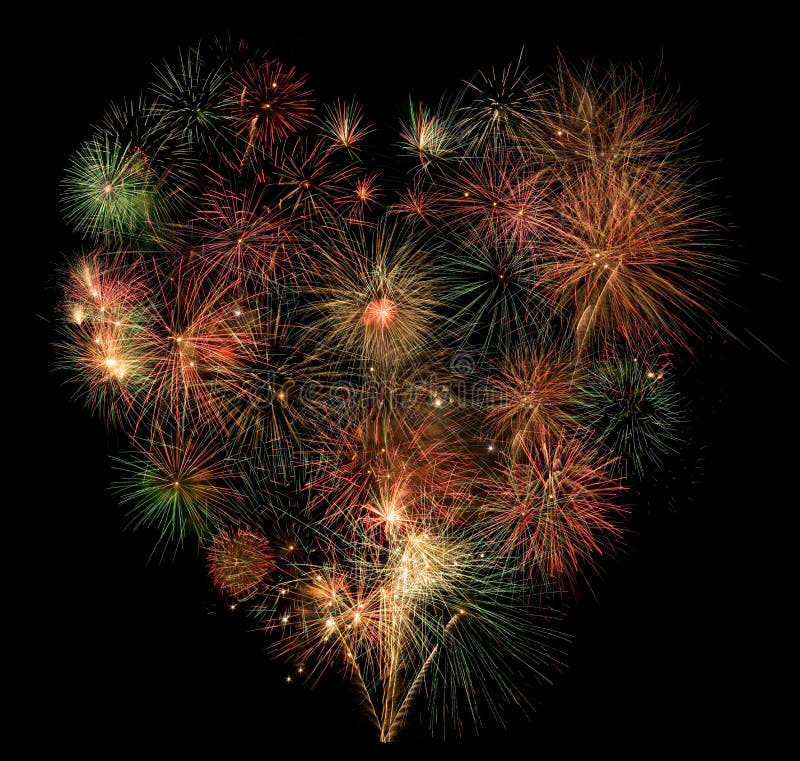 Fireworks hearts stock image. Image of pink, hearts, pyrotechnics - 2484651