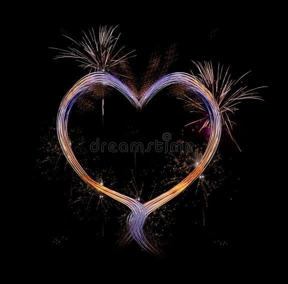 Heart with fireworks stock photo. Image of heart, explosion - 21187518