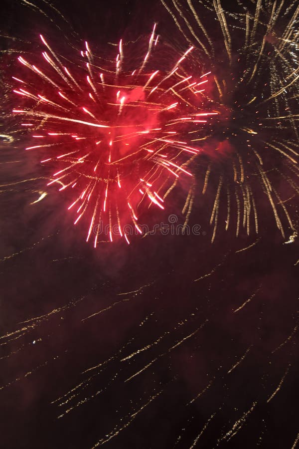 Heart fireworks stock image. Image of evening, happy - 36794995