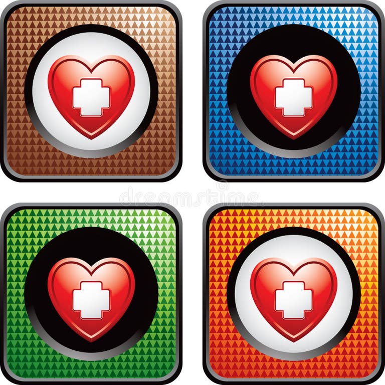 Heart with First Aid Icon in Multicolored Web Icon Stock Vector ...