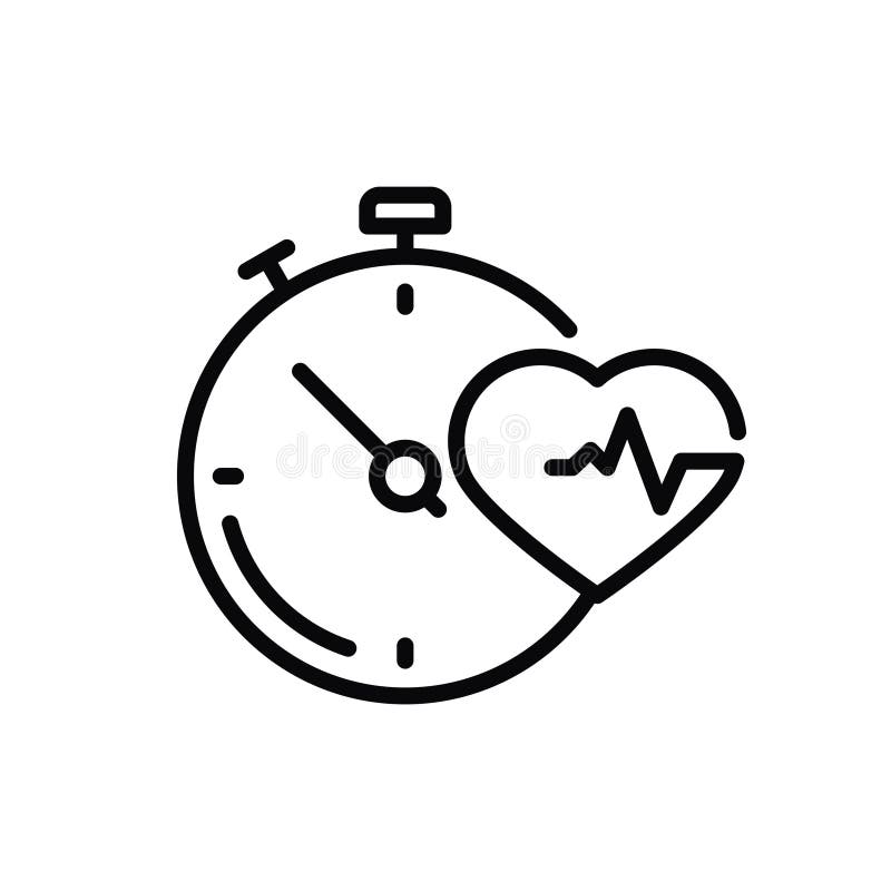 Heart fitness timer icon stock illustration. Illustration of heart ...