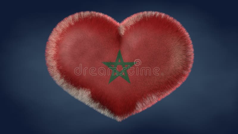The Heart of Morocco Flag. stock illustration. Illustration of pattern ...