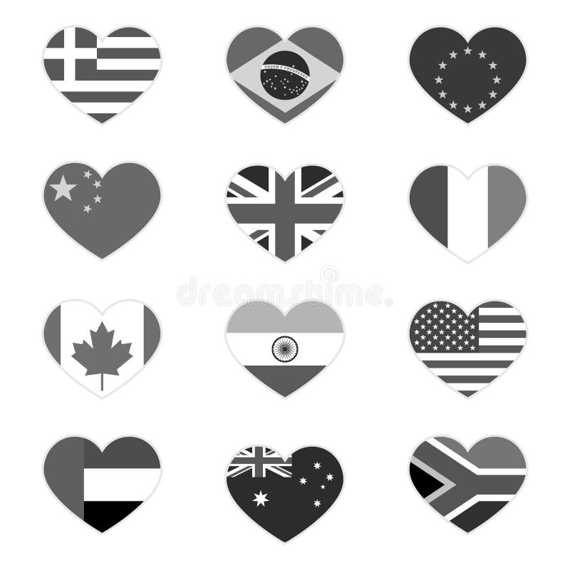 Country Flags Grey Background Stock Illustrations – 902 Country Flags ...