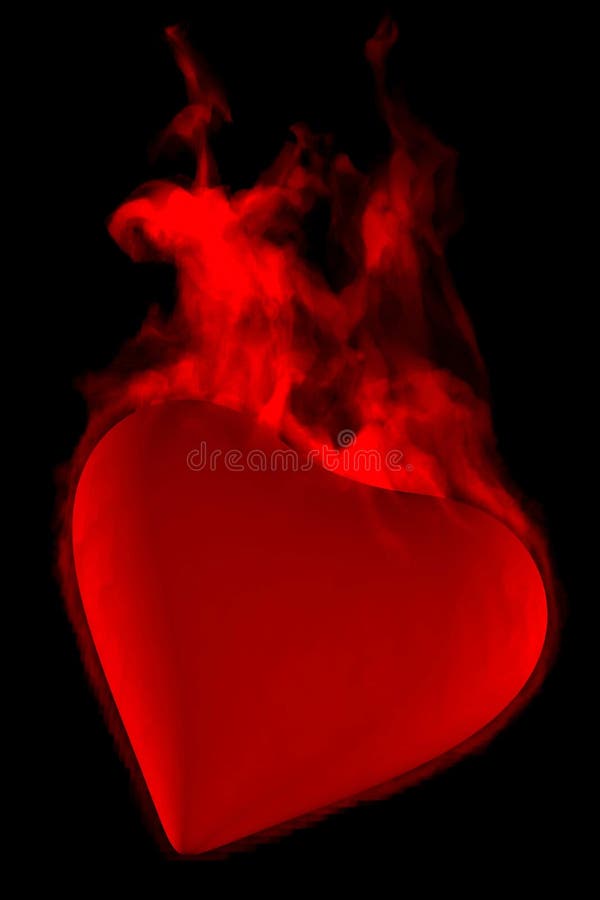 Heart in flame stock illustration. Illustration of devil - 18802808