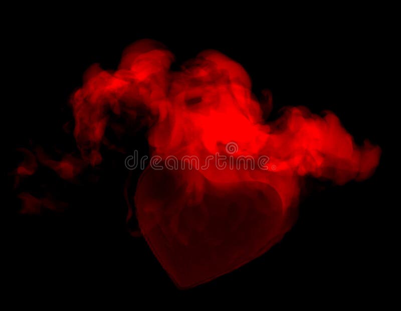 Heart in flame stock illustration. Illustration of devil - 18802930