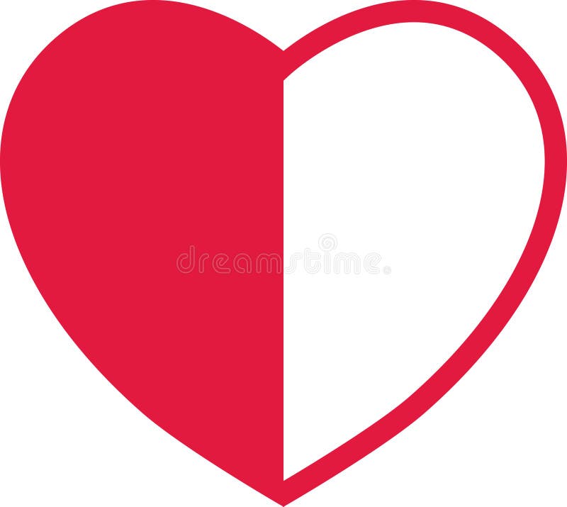 Heart Flat Icon. Vector Illustration Stock Vector - Illustration of ...