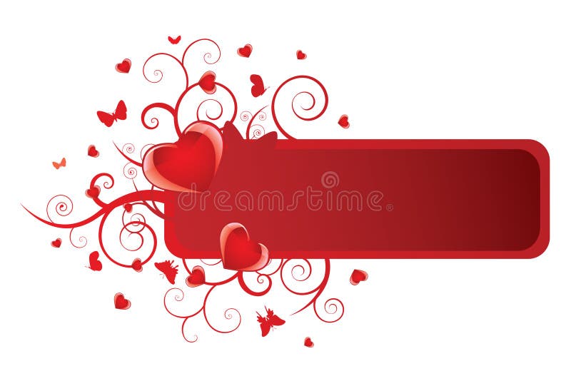 Heart banner stock vector. Illustration of heart, vector - 7796189