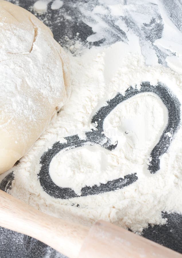 Heart in Flour stock photo. Image of cookies, preparation - 23531928
