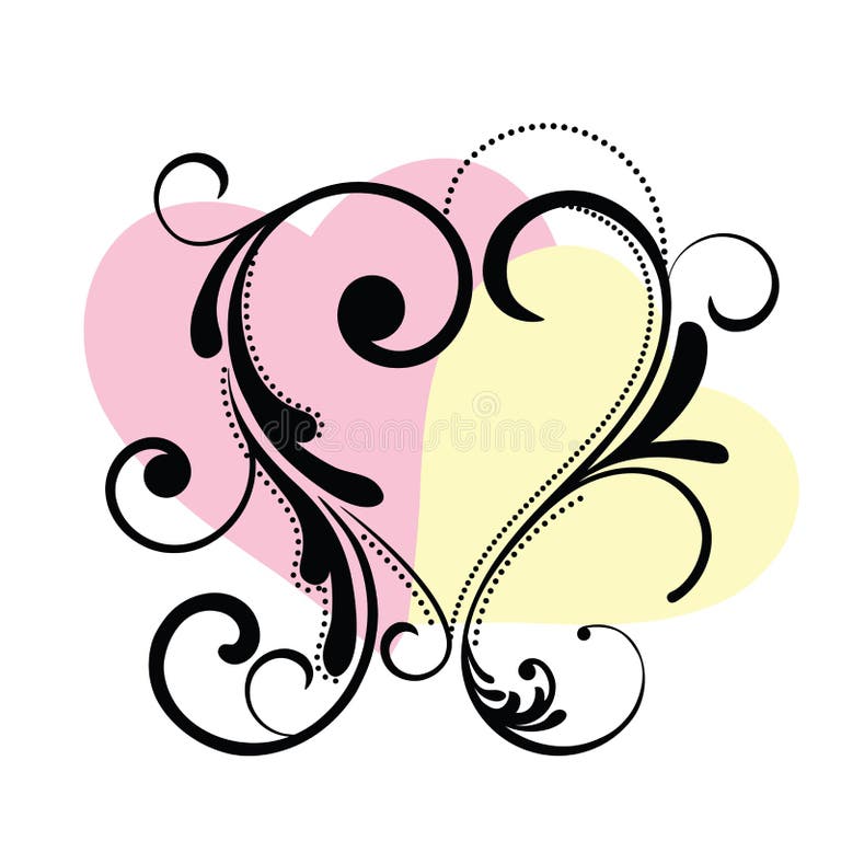 Heart Flourish Stock Illustrations – 15,962 Heart Flourish Stock ...