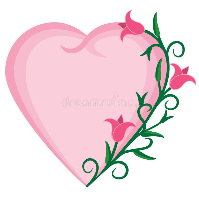 Heart Flowers Frame Border Stock Illustrations – 9,800 Heart Flowers ...