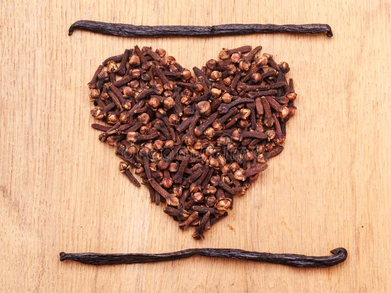 Heart Form Made from Spice Cloves Stock Photo - Image of heart ...