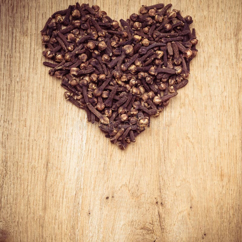 Heart Form Made from Spice Cloves Stock Image - Image of christmas ...