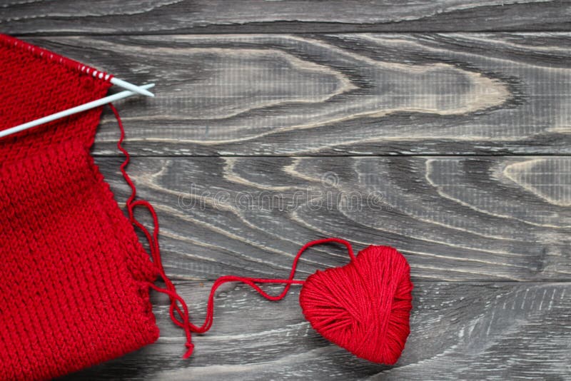 Heart in the Form of a String of Threads from Which a Red Sweate Stock ...