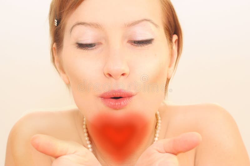 Heart Form of Woman S Kissing Stock Photo - Image of attitude, lady ...