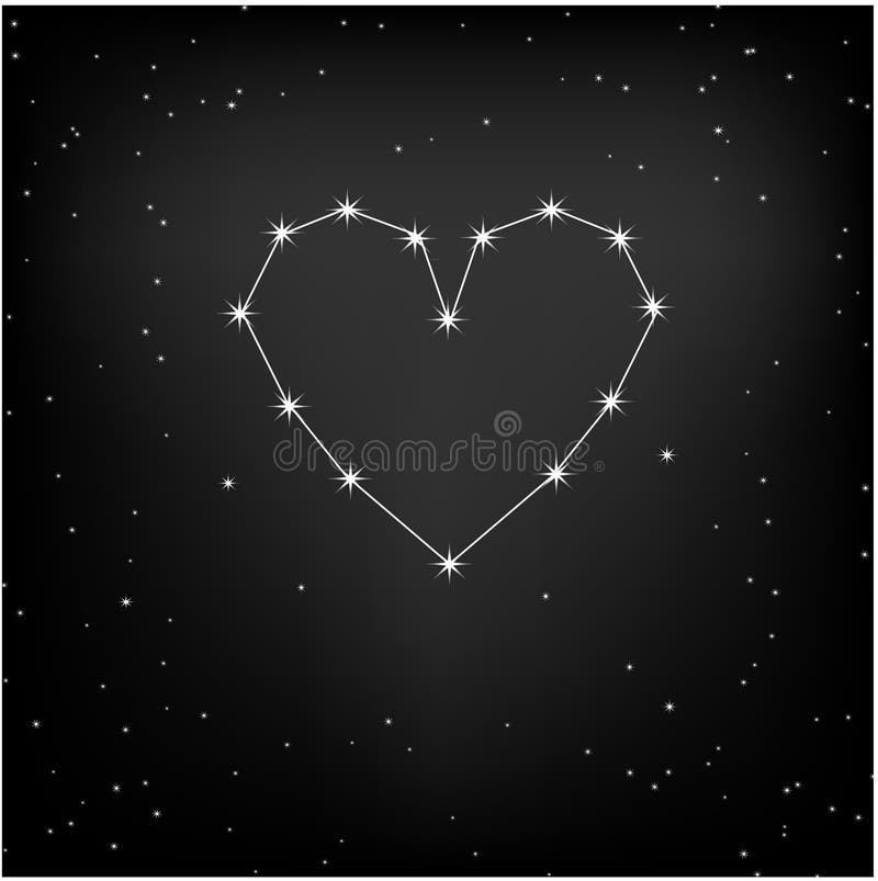 Heart of the starry sky stock vector. Illustration of heart - 18328802