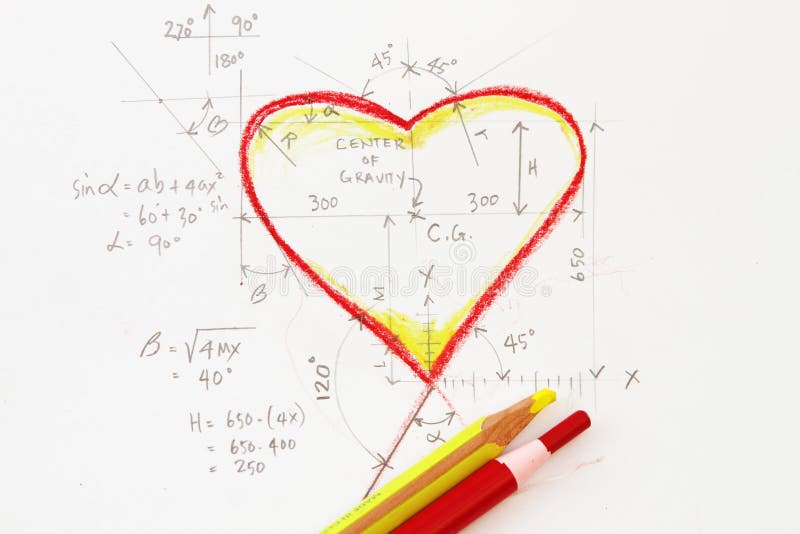 Heart with formula stock image. Image of equation, calculus - 17263801