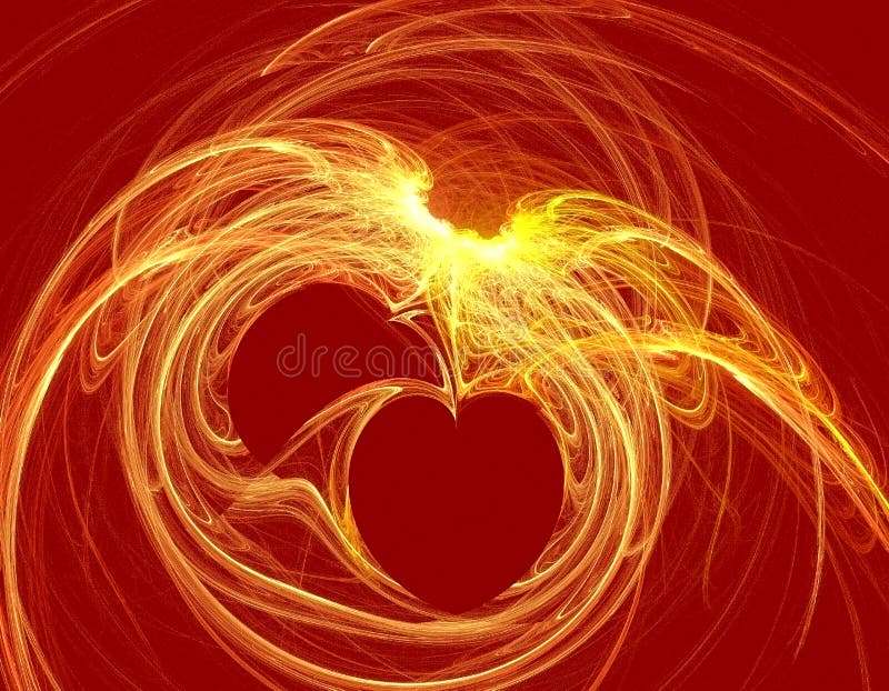 Heart Fractal stock illustration. Illustration of blast - 2082980