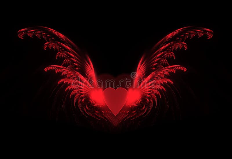Red Angel Wings Wallpaper
