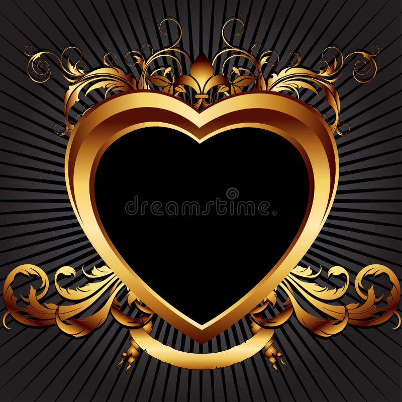 Heart frame stock vector. Illustration of retro, design - 14850489