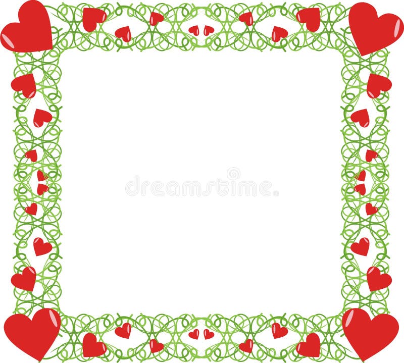 Heart frame stock illustration. Illustration of ribbon - 7763424