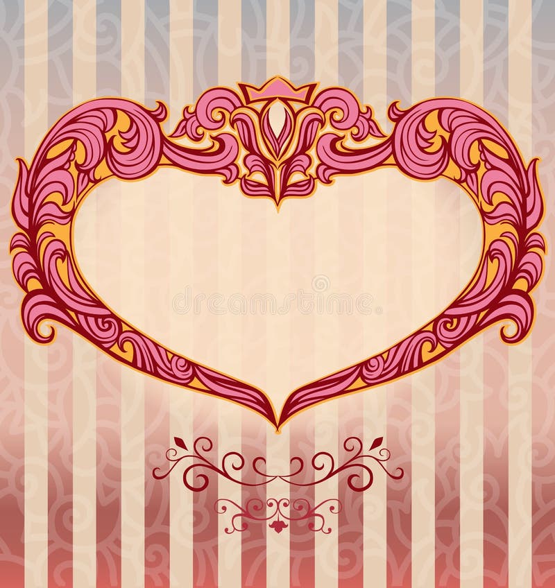 Heart frame stock vector. Illustration of heart, decorative - 36505677