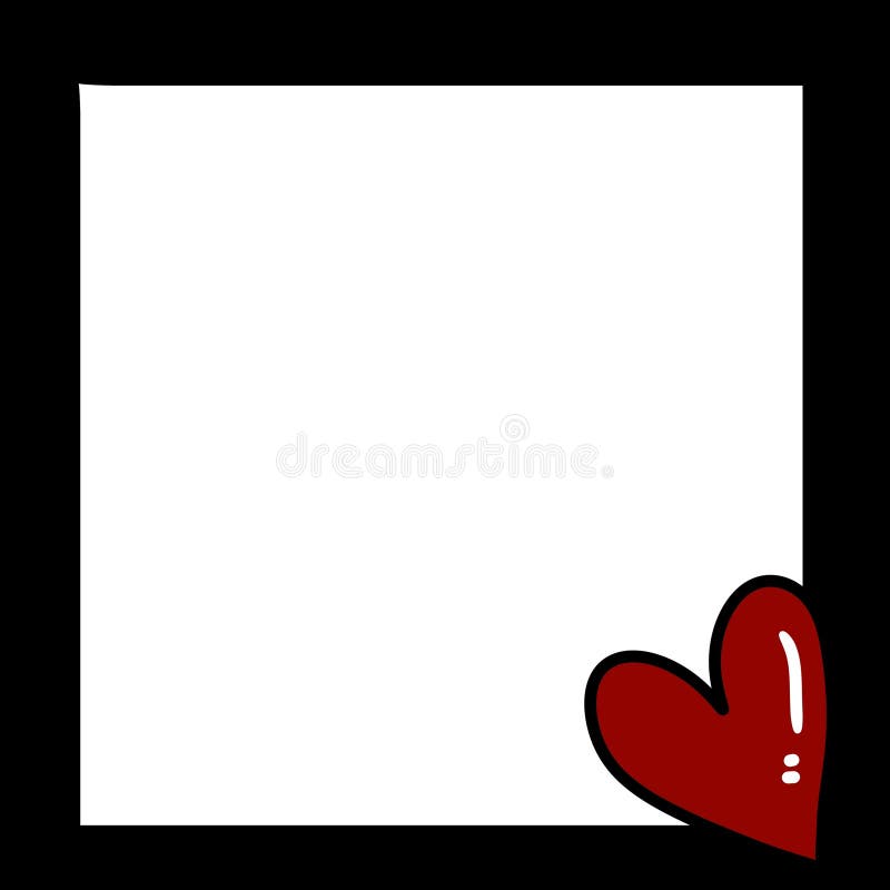 Heart Frame with Blank Background. Valentine S Day Stock Illustration ...