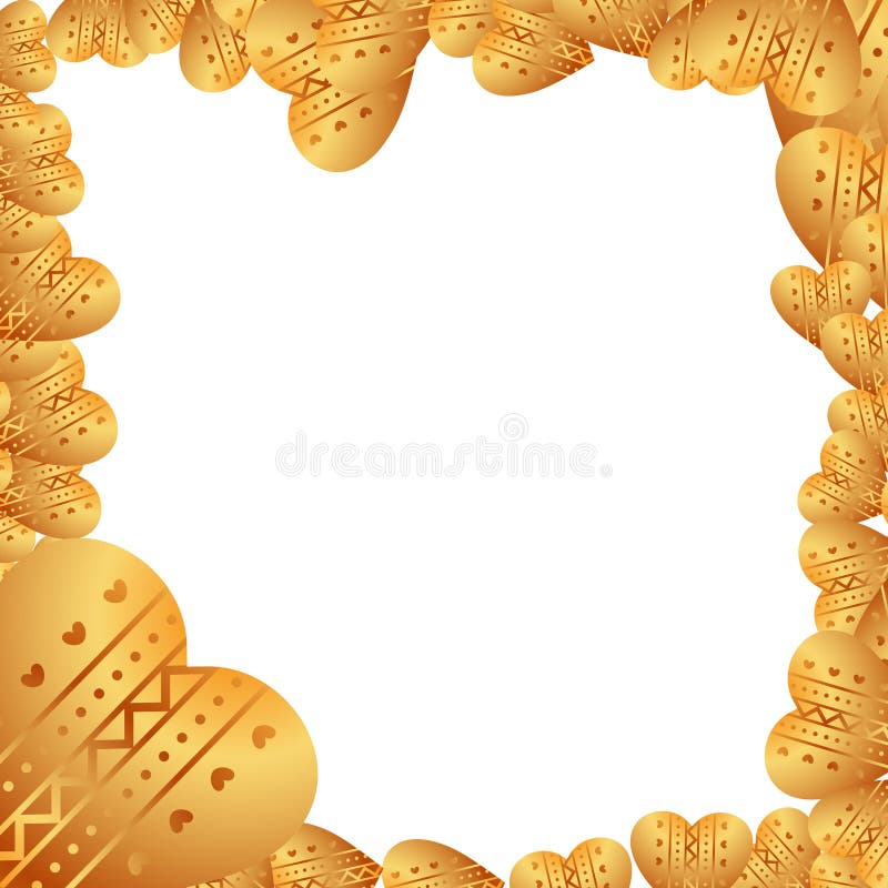 Heart Frame Border Square Illustration Stock Vector - Illustration of ...