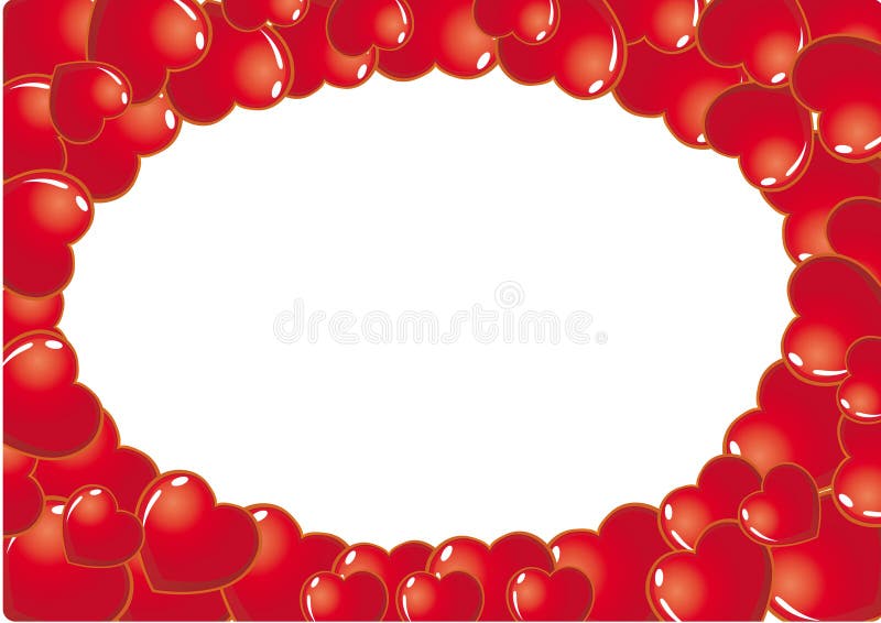 Hearts greeting frame stock vector. Illustration of valentine - 36281981