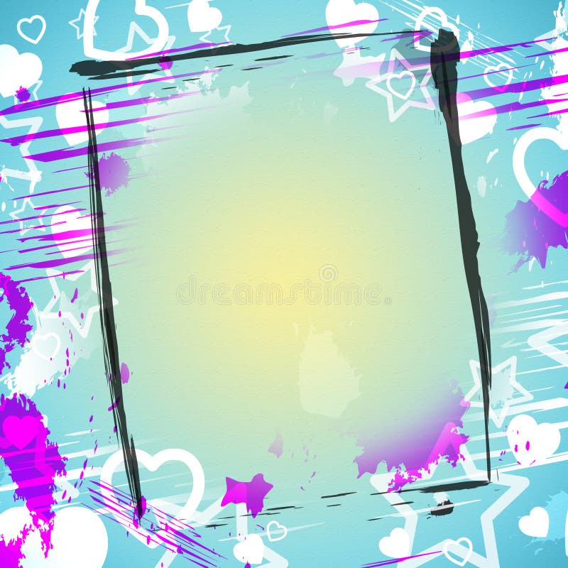 Heart Frame Indicates Valentine S Day and Backdrop Stock Illustration ...