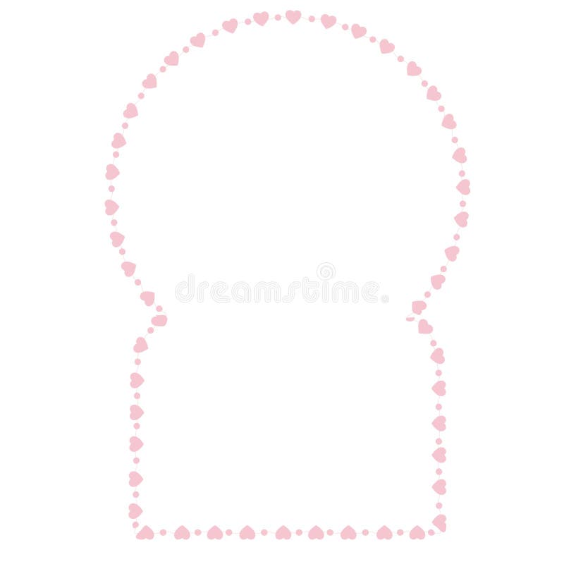 Heart frame Keyhole Arch stock vector. Illustration of congratulations ...