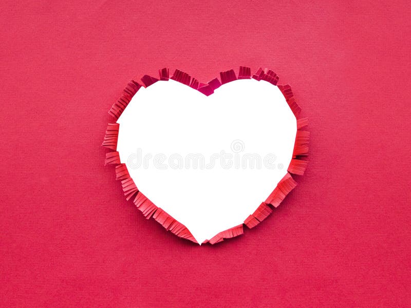 Heart frame from red paper stock image. Image of surface - 109397135