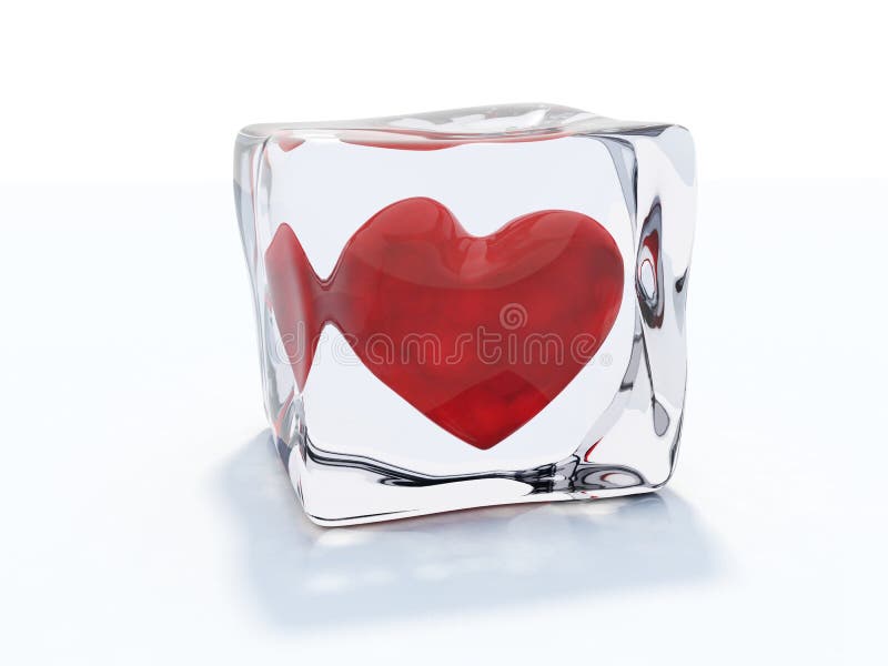Heart frozen in ice stock illustration. Illustration of freeze - 7949348