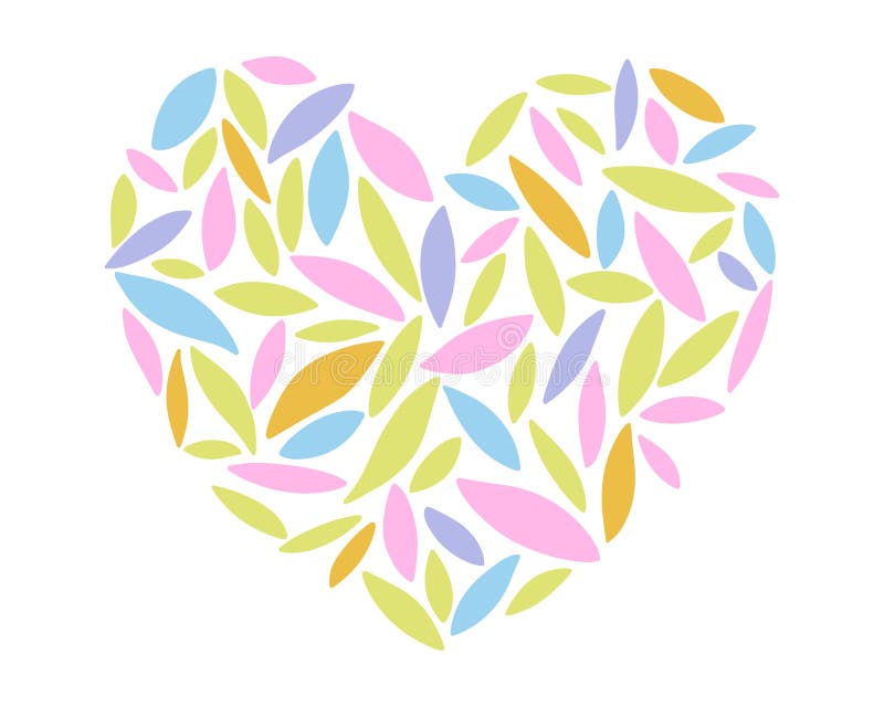 A Heart Full of Leaves. Heart Shape in the Form of Leaves Stock ...