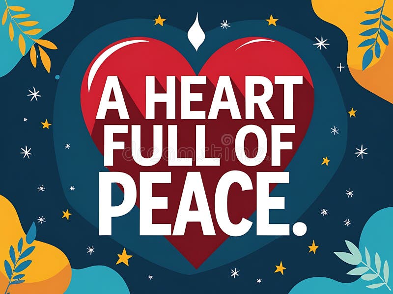 A Heart Full of Peace a Peaceful Heart Stock Illustration ...