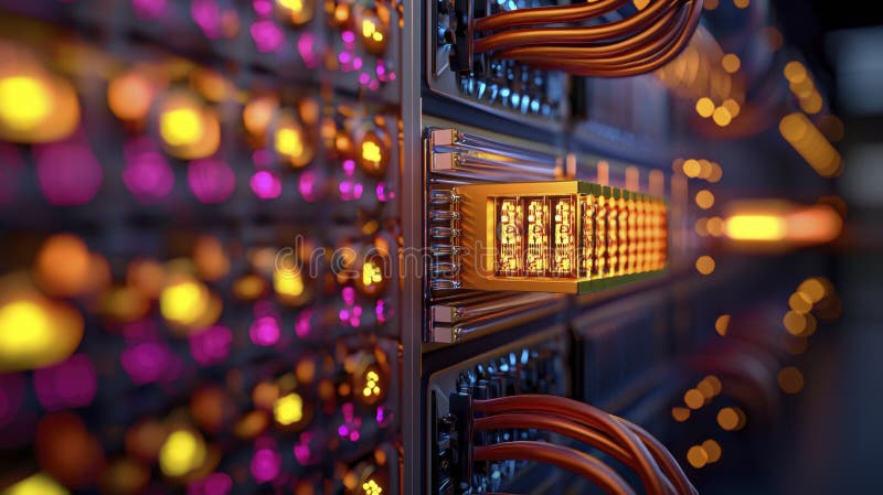 In the Heart of a Futuristic Sci-fi Data Center, a Glowing Quantum ...