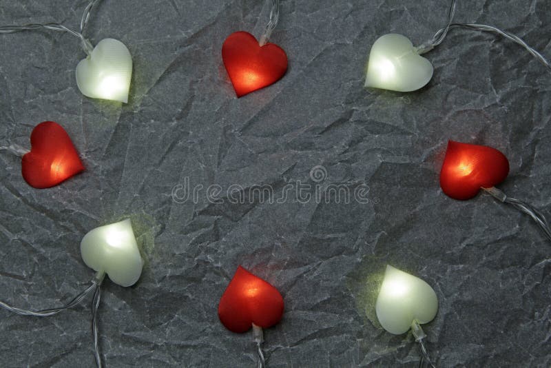 Heart Garland Parchment Paper Background Stock Image - Image of ...