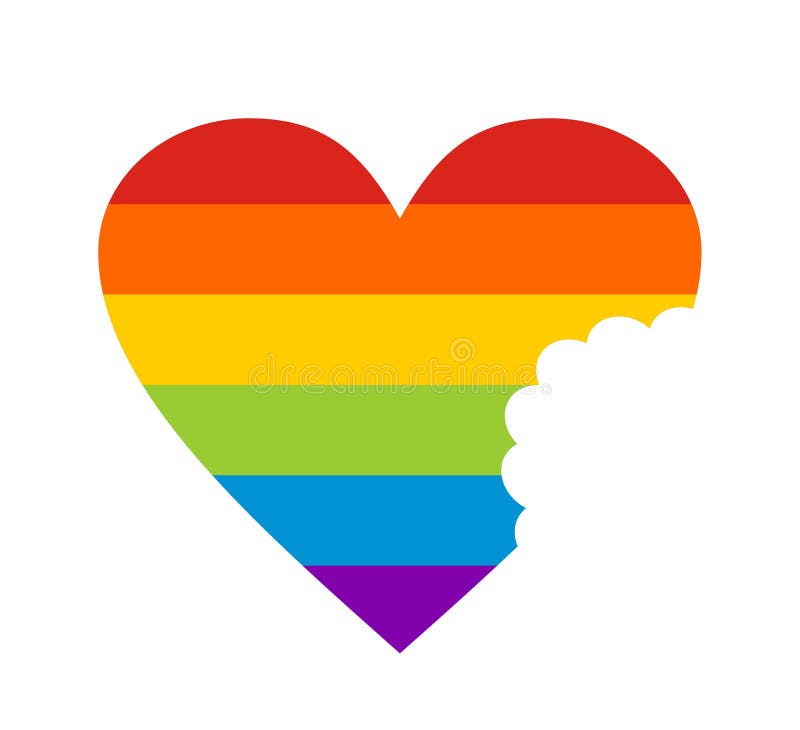 Heart on a gay flag stock vector. Illustration of couple - 8595449