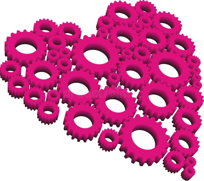 Heart-gear stock vector. Illustration of heart, shape - 6220085