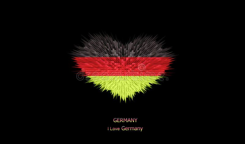 The Heart of Germany Flag. stock illustration. Illustration of ...