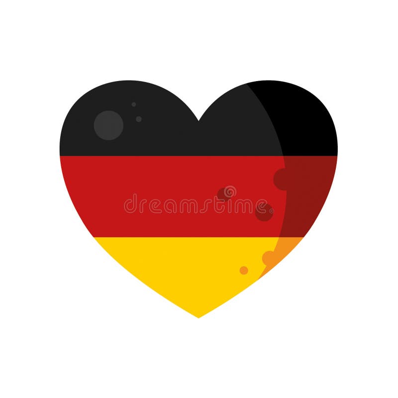 Heart of Germany. Flag of Germany Stock Vector - Illustration of united ...
