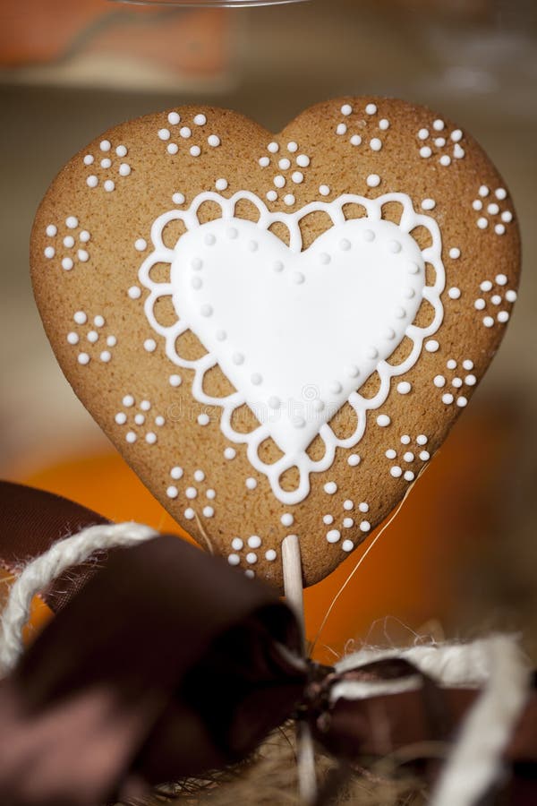 Heart gingerbread cookies stock image. Image of cooking - 17704045