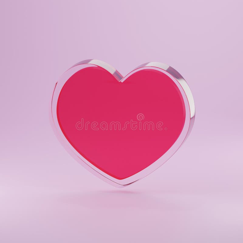 Heart Shape 3d Rendering Empty Space Cylinder Pink Podium Valentine S ...